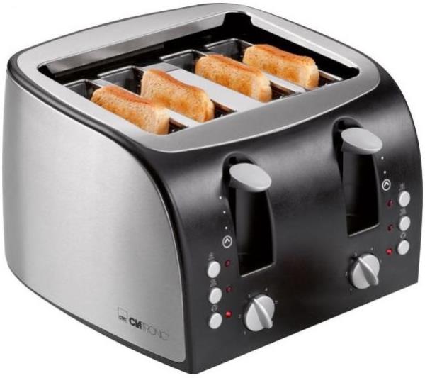 Φρυγανιερα Clatronic Ta 3359 Αυτοματη 4 Θεσεων Black/inox 1500w ...