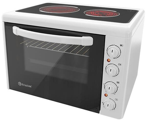 Φουρνακι 3300w Eldom 201vfe Με 2 Κεραμικες Εστιες 35lt Λευκο ...