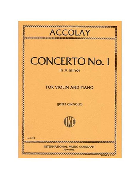 Accolay - Concerto No. 1 In A Minor For Violin - Μουσικα βιβλια ...