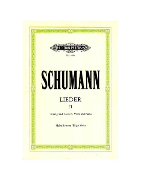 Schumann - Lieder Album. 2 (high Voice) / Εκδοσεις Peters - Μουσικα βιβλια κλασικου τραγουδιου ...