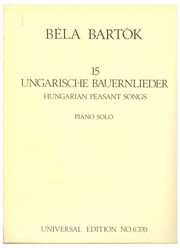 Bela Bartok - Hungarian Peasant Songs - Μουσικα βιβλια πληκτρων (MSC.605660)