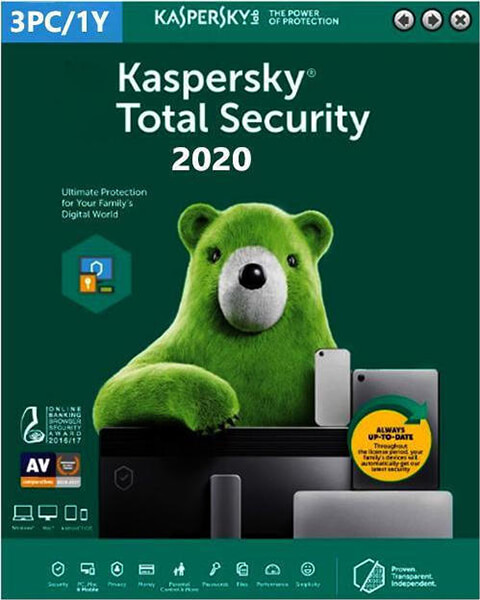 Kaspersky Total Security 3 Users/1 Year Retail Box - Antivirus (PCF.01851)