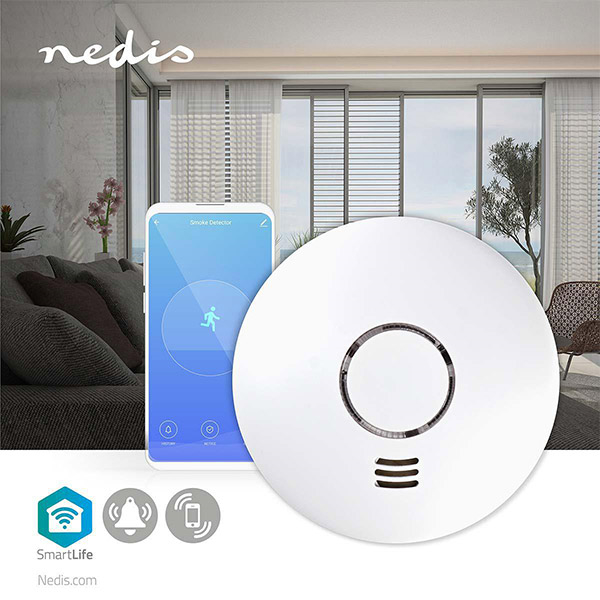 Nedis Wifids10wt Wi-fi Ανιχνευτης Καπνου ΚΑΙ Υψηλης Θερμοκρασιας ...