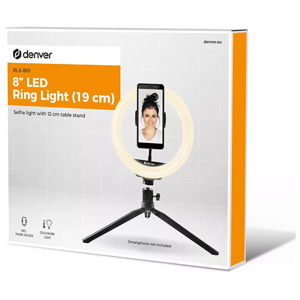 Denver Rls-801 8" LED Ring Light - Mobile gadgets (PER.221287)