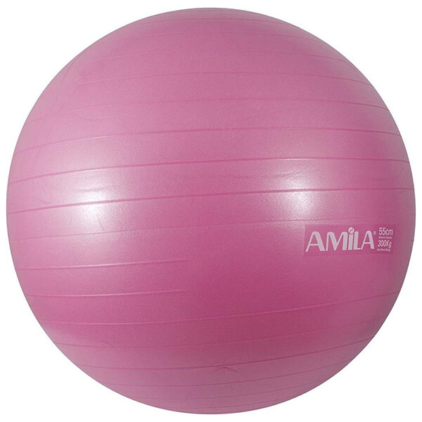 Μπαλα Γυμναστικης Amila Gymball 55cm ΡΟΖ Bulk - Μπαλες γυμναστικης (PER ...