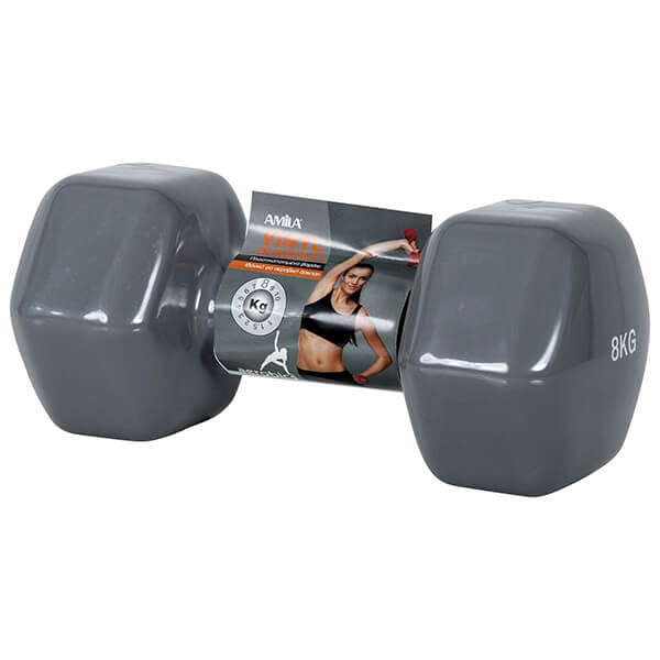 Amila Vinyl Dumbbell 8KG 44122 - Αλτηρες (PER.224349)
