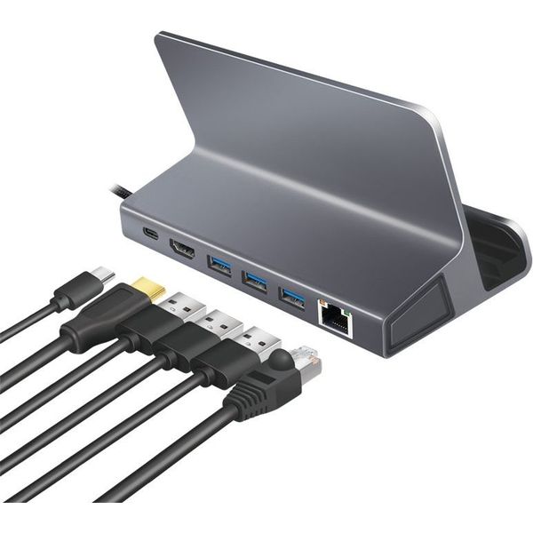 Logilink Ua0408 USB 3.2 Docking Station AND Holder 6-port, Usb-c, PD ...