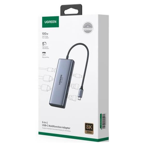 Ugreen Cm498 15852 Multi Function Type-c Converter 6 IN1 - Converters ...