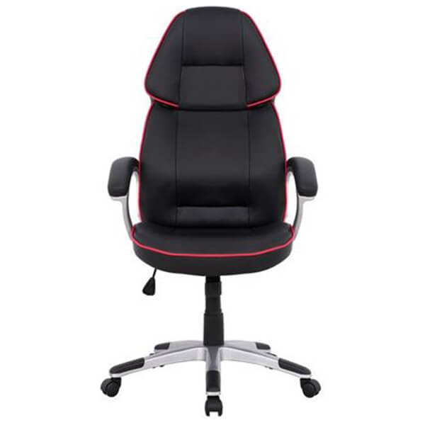 Καρεκλα Γραφειου Gaming Aris Hm1007.01 Μαυρο PU Κοκκινη Ριγα 69x68x(119 ...
