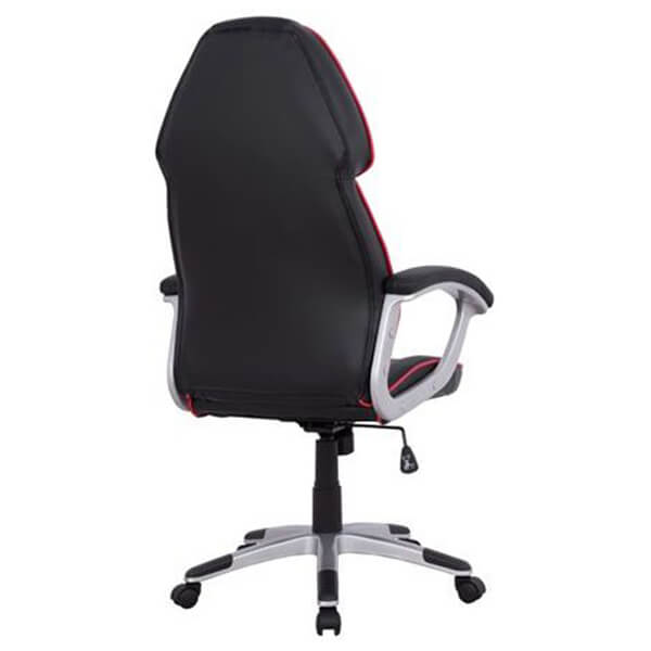 Καρεκλα Γραφειου Gaming Aris Hm1007.01 Μαυρο PU Κοκκινη Ριγα 69x68x(119 ...