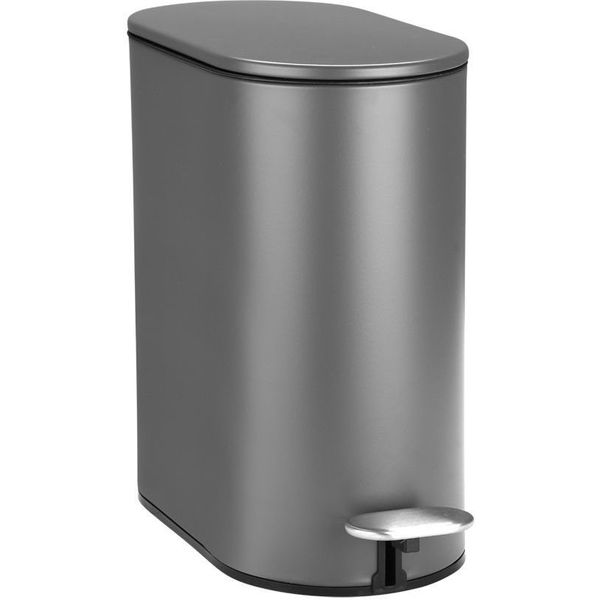 Estia Χαρτοδοχειο Μπανιου Slim Soft Close 5LT ΜΑΤ Γκρι 02-21931 ...