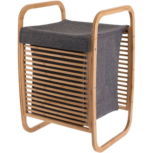 Estia Καλαθι Απλυτων Bamboo Essentials Με Θηκη Πολυεστερα 02-13042 ...