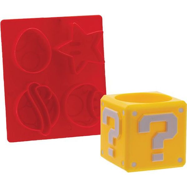 Paladone: Super Mario - Question Block EGG CUP & Toast Cutter - Gadgets ...