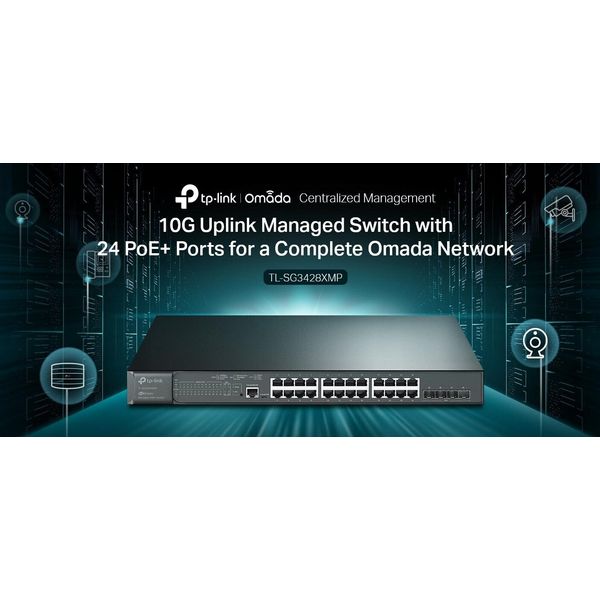 Tp-link Tl-sg3428xmp 24-port Gigabit AND 4-port 10ge Sfp+ L2+ Managed ...