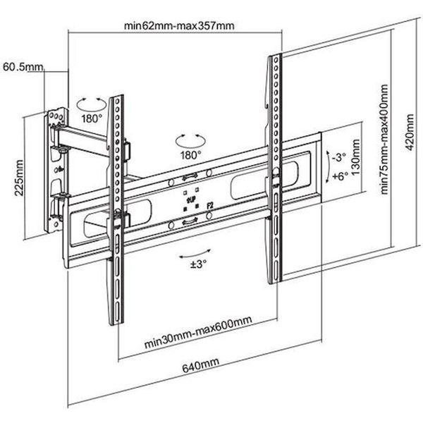 Tele Tvs63-463 Βαση Για Lcd-tv - Βασεις στηριξης tv (PER.250697)