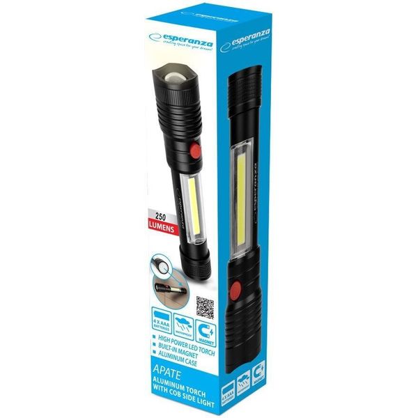 Esperanza Eot069 LED Torch Side COB Reflector Apate - Φακοι (PER.252762)