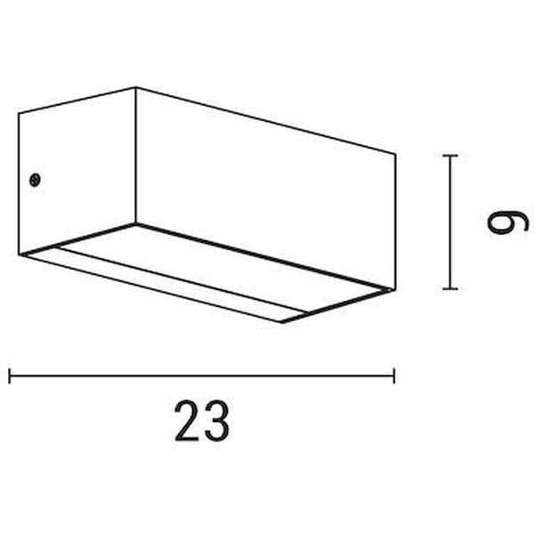 Eurolamp Φωτιστικο Τοιχου LED 12W 230x90x100 3cct Ip65 Γραφιτης Arte ...