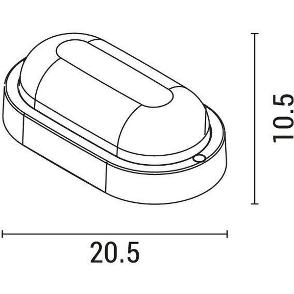 Eurolamp Φωτιστικο Τοιχου Οβαλ LED 12W 160x90x51 12/24v Ac/dc 6500k ...