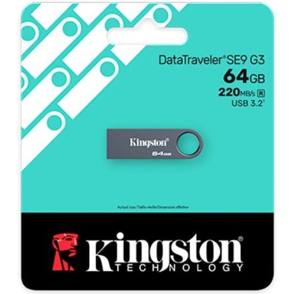 Kingston Datatraveler SE9 G3 64gb Usb3.2 Flash Drive Dark Nickel Ke ...