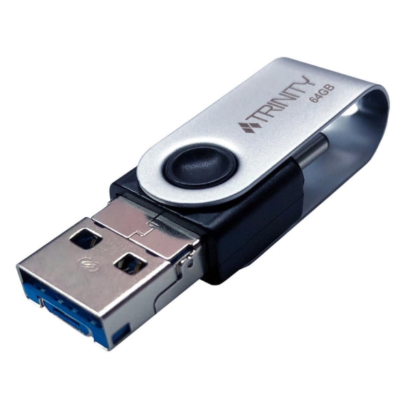 Patriot Pef64gtri3usb Trinity 64gb 3 IN 1 USB 3.1 Type A/type C/micro B ...