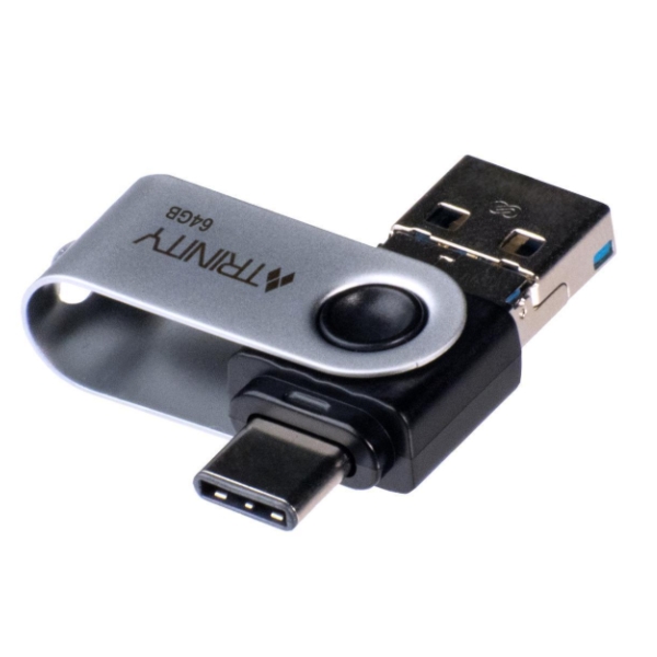 Patriot Pef64gtri3usb Trinity 64gb 3 IN 1 USB 3.1 Type A/type C/micro B ...