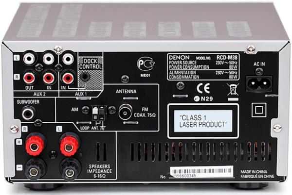 Denon D-m38 Mini Hi-fi System Silver/ Walnut - Hi-fi (PER.504444)