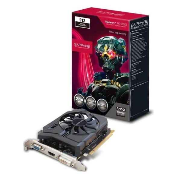 VGA Sapphire AMD Radeon R7 250 512sp Edition 2GB Ddr3 Pci-e Retail ...