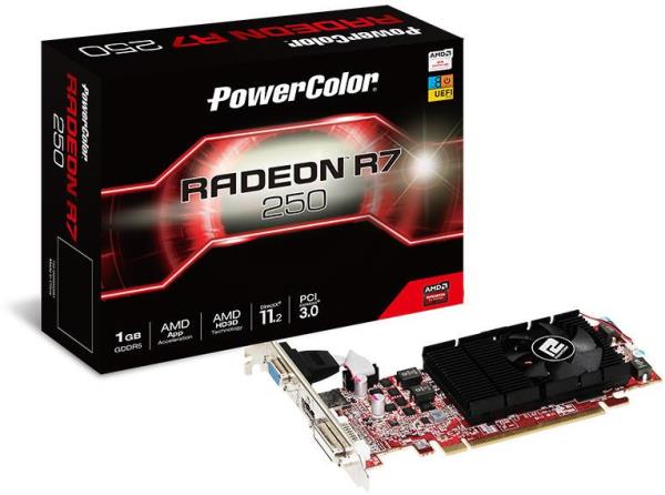 VGA Powercolor Radeon R7 250 1GB Gddr5 LP Pci-e Retail - Καρτα γραφικων ...