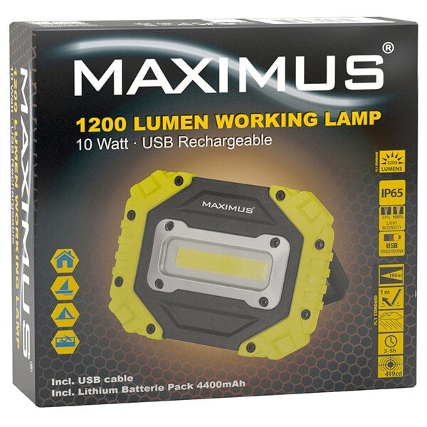 Maximus LED Working Lamp 10W 1200lm Rechargeable - Προβολεις (PER.522203)
