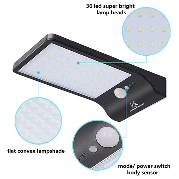 Maclean Mce444 Solar LED Lamp With Motion Sensor 450lm - Φωτισμος (PER ...