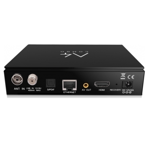 Amiko A4 Combo 4K Digital Satellite & T2 Terrestrial / Cable Receiver ...