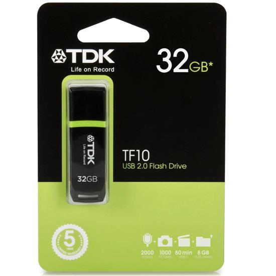 TDK Tf10 32gb Usb2.0 Flash Drive Black - Μνημες usb (PER.556662)