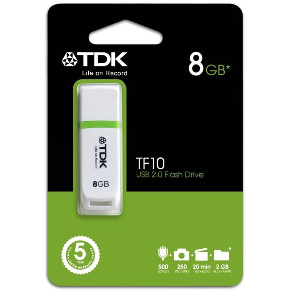TDK Tf10 8GB Usb2.0 Flash Drive White - Μνημες usb (PER.556674)