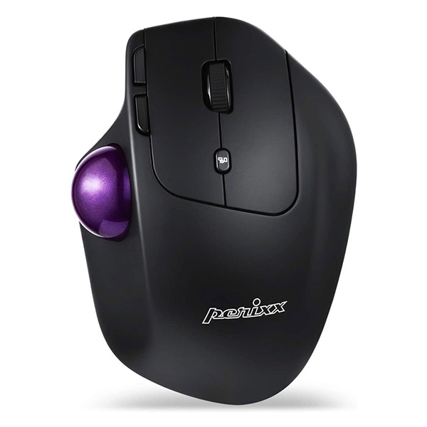 Perixx Perimice-720 Wireless Dual Mode Ergonomic Trackball Mouse ...