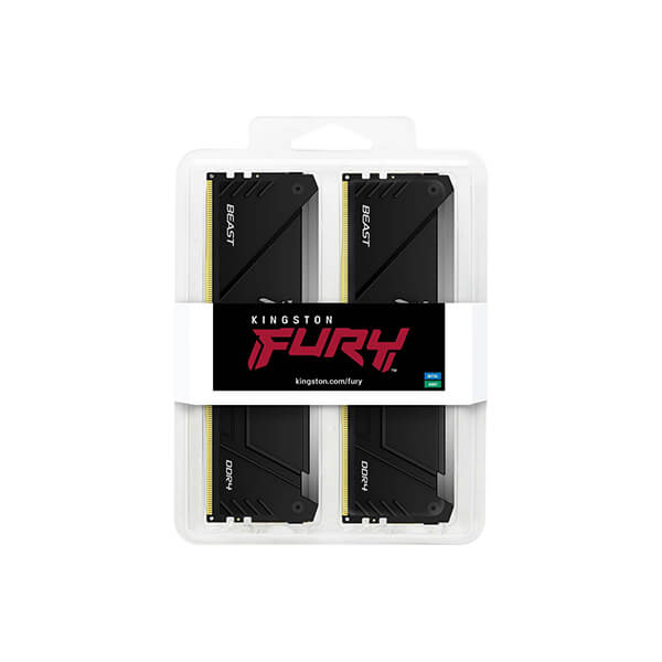 RAM Kingston Kf426c16bb12ak2/32 Fury Beast RGB 32gb (2x16gb) Ddr4 2666mt/s Cl16 Dual KIT - Μνημη ...