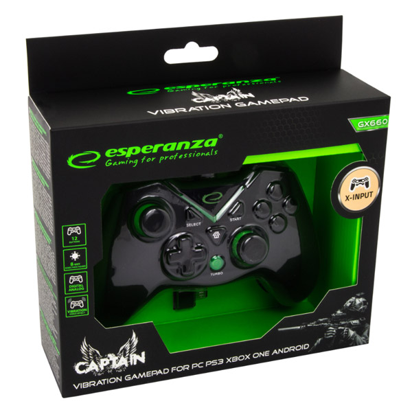 Esperanza Egg111k Captain Vibration Gamepad For Pc/ps3/xbox One/android ...