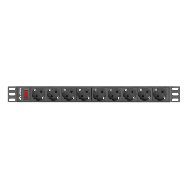 Lanberg 1U 16A 9 Schuko 19'' Power Distribution Unit 3M Black - Ηλεκτρικα (PER.581212)