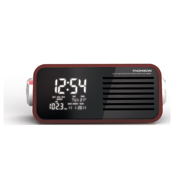 Thomson Cp302t Projection Alarm Clock With Indoor Temperature RED ...