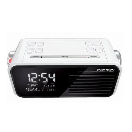 Thomson Cp301t Projection Alarm Clock With Indoor Temperature White ...