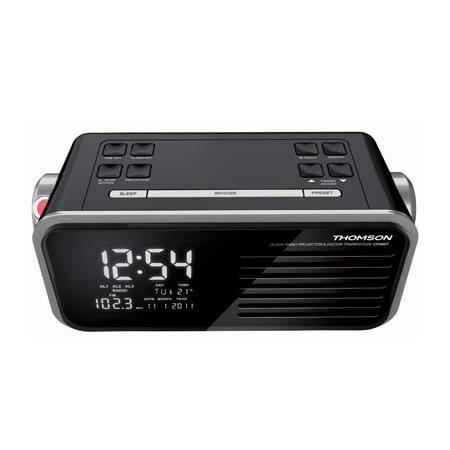 Thomson Cp300t Projection Alarm Clock With Indoor Temperature Black ...