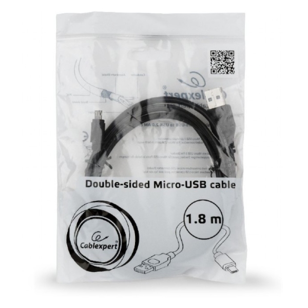Cablexpert Cc-usb2-ammdm-6 Double-sided Micro-usb TO USB 2.0 AM Cable 1 ...