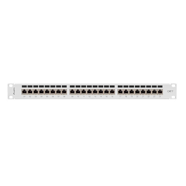 Lanberg Patch Panel 24-port 1U Cat.7 FTP Grey - Patch panel (PER.586127)
