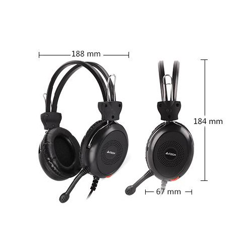 Headphones A4tech Hu-30, Stereo, Usb, Black - Ακουστικα (PER.586460)