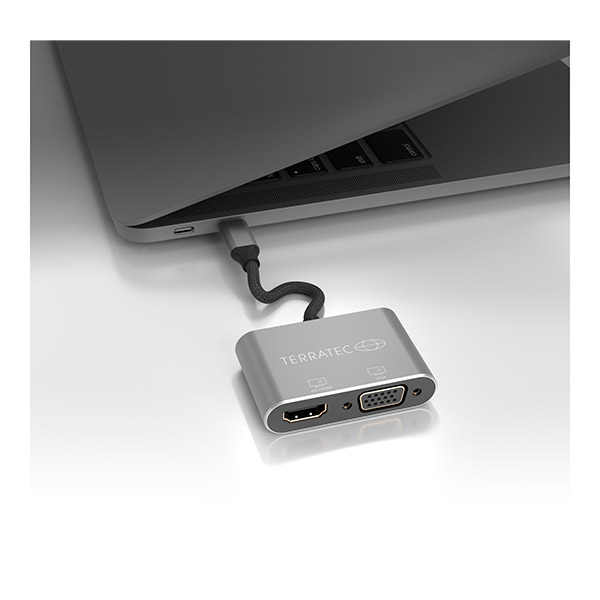 Terratec 306696 Connect C9 USB Type-c Adapter With Hdmi AND VGA ...