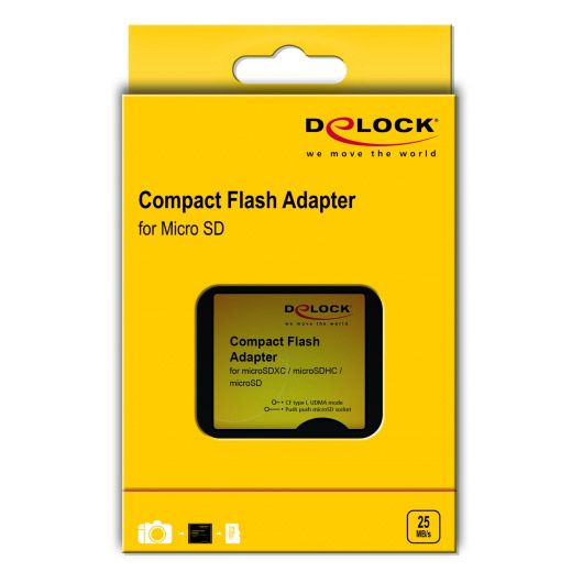 Delock 61795 Compact Flash Adapter For Micro SD Memory Cards - Ειδικες μνημες (PER.587788)