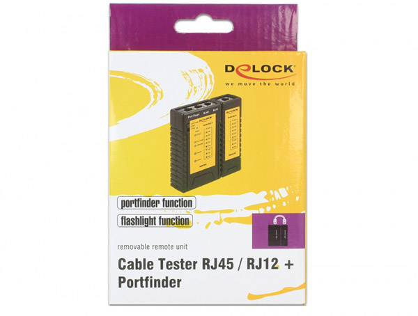 Delock 86407 Cable Tester Rj45 / Rj12 + Portfinder - Accessories (PER ...