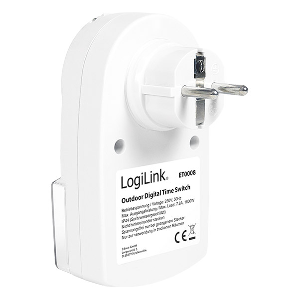 Logilink Et0008 Digital Time Switch, Ip44, Outdoor - Ηλεκτρικα (PER.588635)