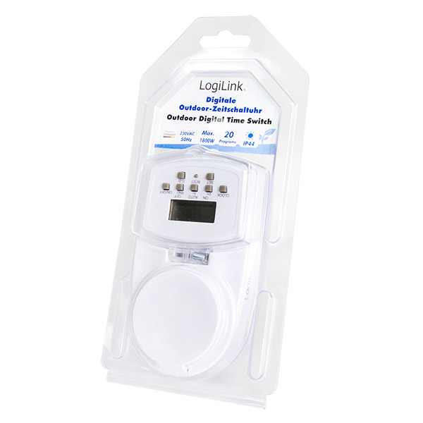 Logilink Et0008 Digital Time Switch, Ip44, Outdoor - Ηλεκτρικα (PER.588635)