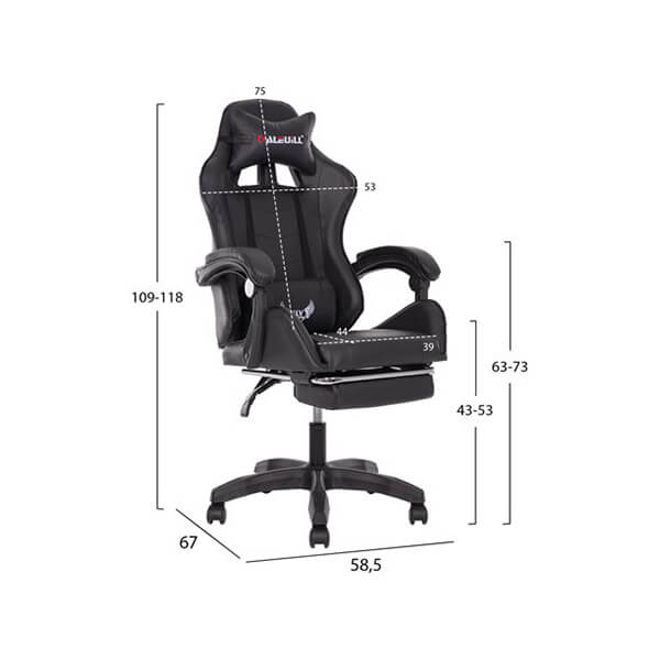 Καρεκλα Γραφειου Gaming Fernando Hm1182.04 Μαυρο Pu-μασαζ 58,5x67x118 ...