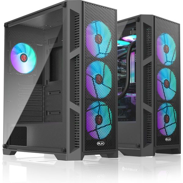 Case Raijintek Arcadia III MS4 Tempered Glass Μαυρο (0r20b00247 ...